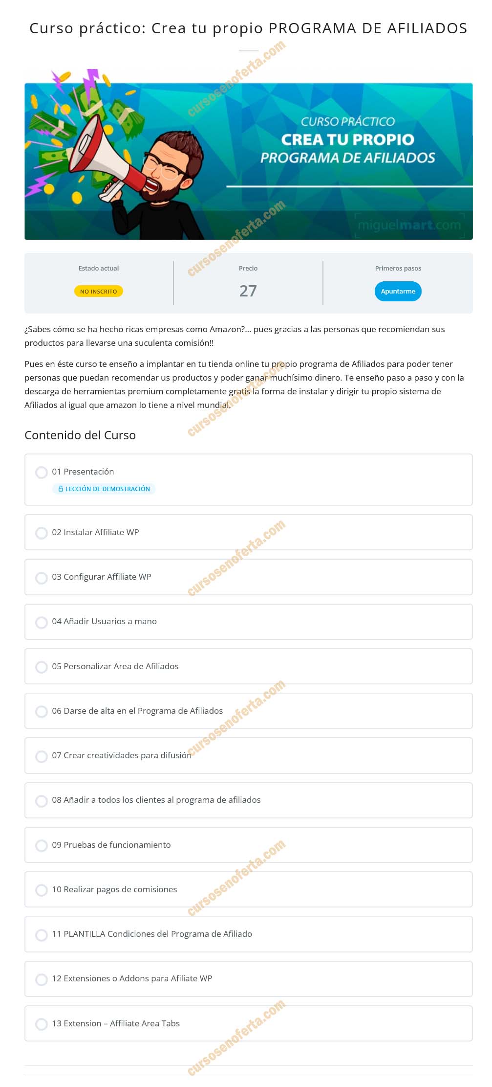 Crea tu propio programa de afiliados - cursosenoferta.com